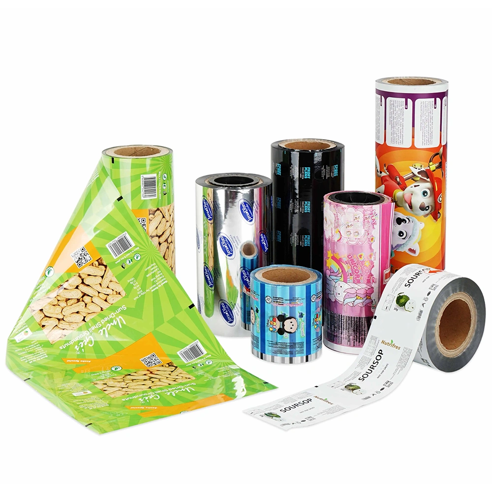 Rollo de plástico impreso para embalaje sachet y stick pack